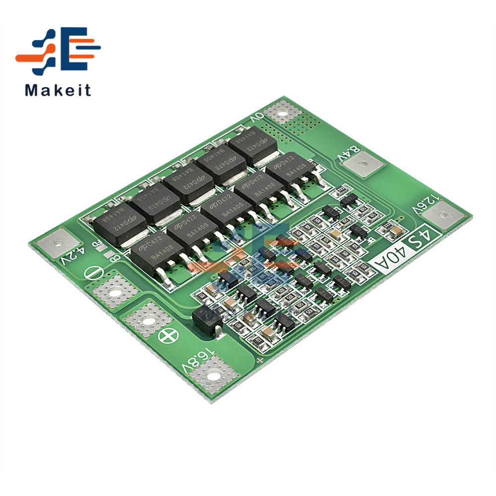 smart BMS 3S 4S 40A 60A 12v 48v 18650 Li-ion Lithium Battery Charger ...