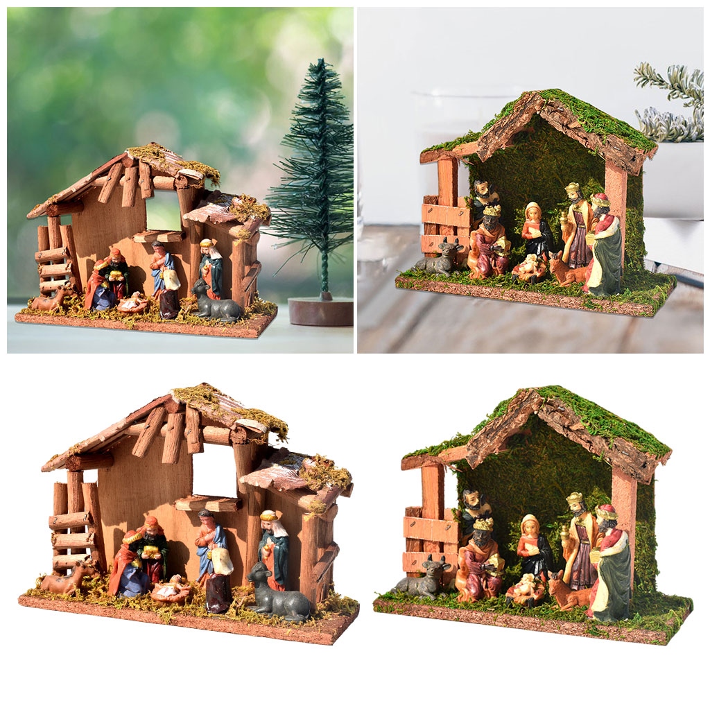 Sacred Family Nativity Figurine Easter Nativity Scene Set Statue Set ...