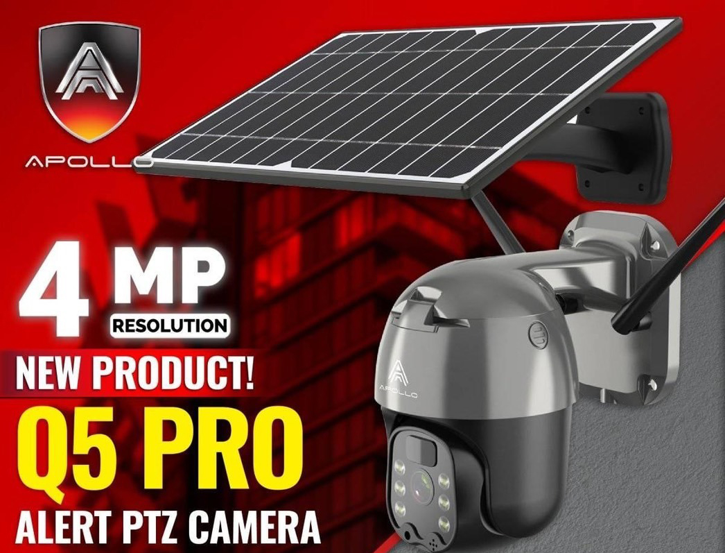 Apollo (APL-IPC-Q5PRO) 4G 4MP Solar cell Outdoor Camera - TechFun