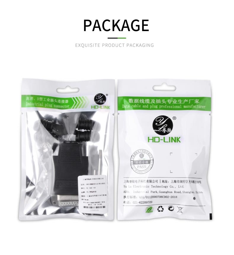 1pc DB26 Solder free Connector 26 pin 3 Row Male Female Plug Industrial Grade DB 26 D SUB ...