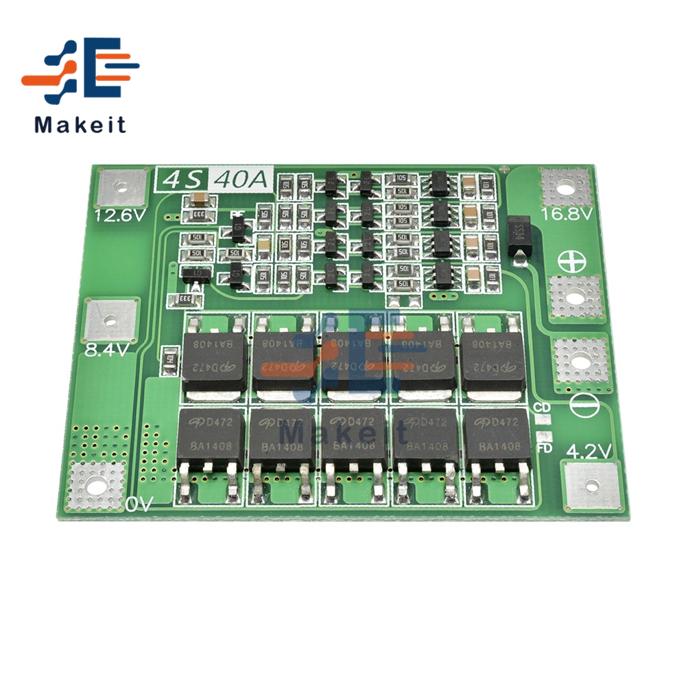 smart BMS 3S 4S 40A 60A 12v 48v 18650 Li-ion Lithium Battery Charger Protection balance Board ...