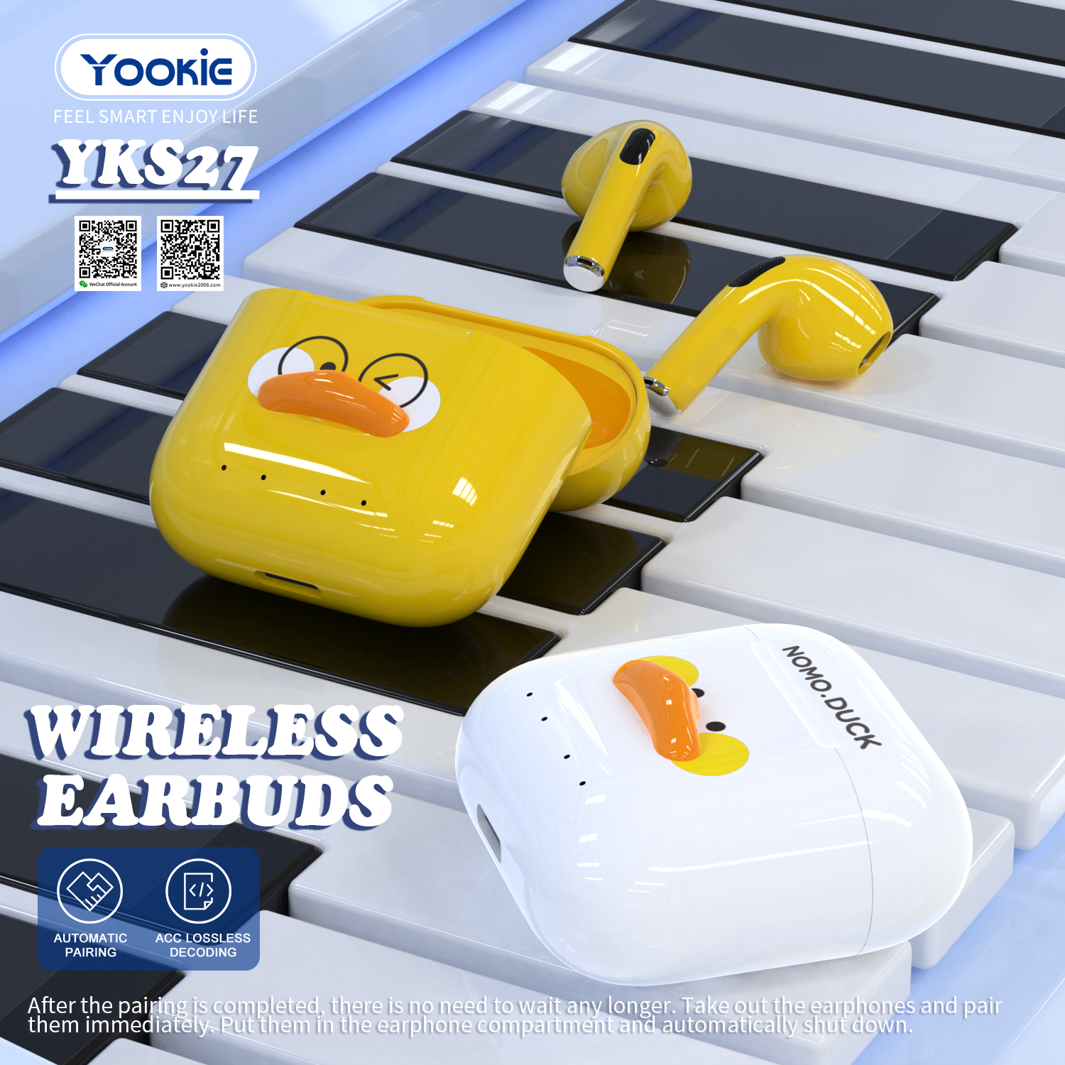 YOOKIE YKS27 Wireless Earbuds [Yellow] หูฟังไร้สาย หูฟังเอียร์บัด ของ ...