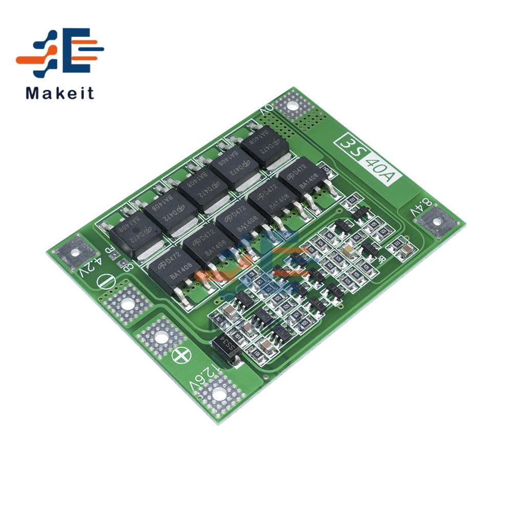 smart BMS 3S 4S 40A 60A 12v 48v 18650 Li-ion Lithium Battery Charger ...