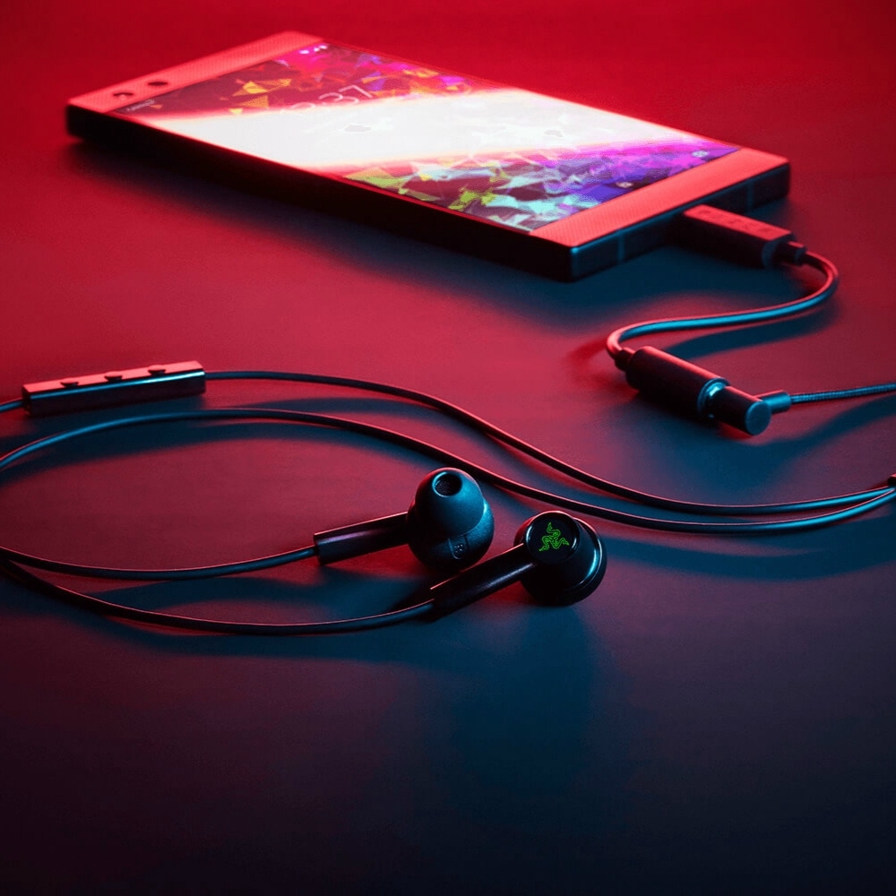 razer hammer head duo หูฟังพร้อมไมโครโฟนสําหรับเล่นเกม 3 . 5 มม. ...