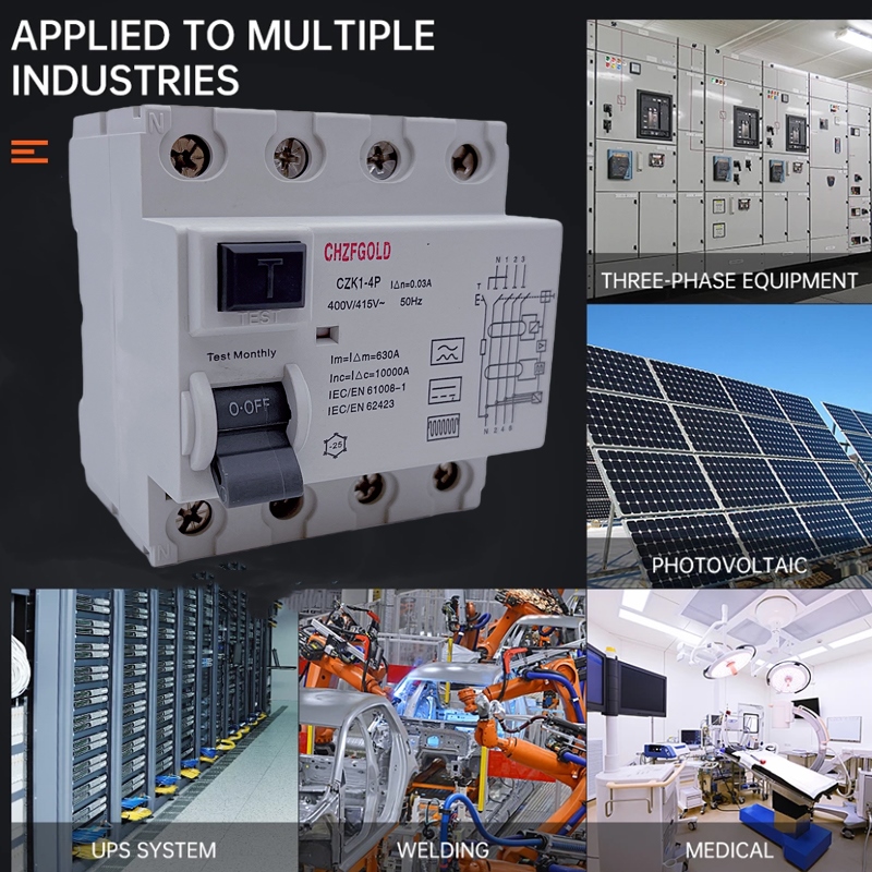 High quality RCD RCCB B type earth leakage residual current circuit breaker Evse 2P 4P AC 40a ...