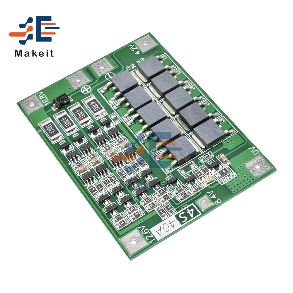 smart BMS 3S 4S 40A 60A 12v 48v 18650 Li-ion Lithium Battery Charger ...