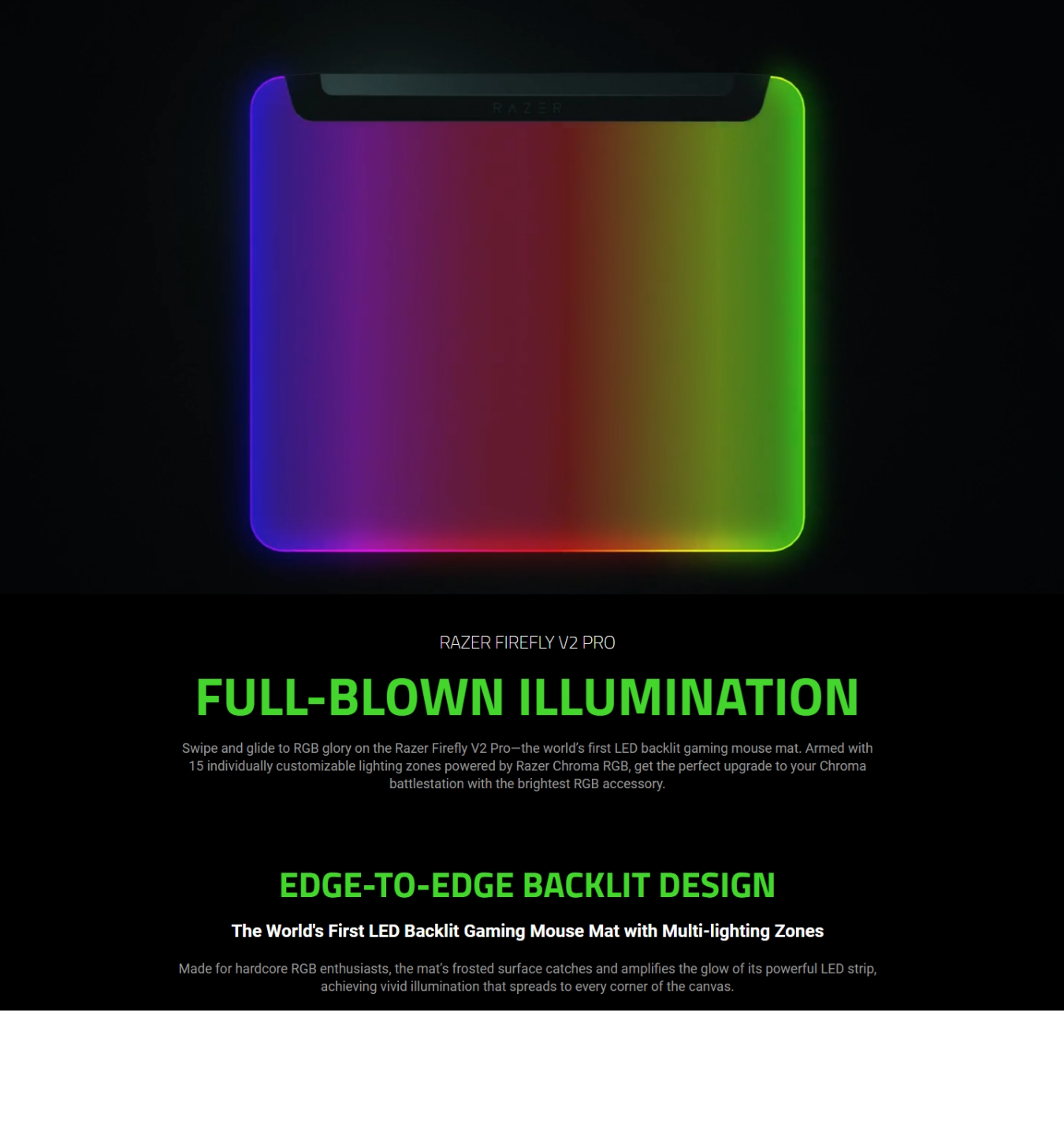 Razer Firefly V2 Pro Multi-zone Chroma Gaming Mouse Mat แผ่นรองเมาส์เกม ...