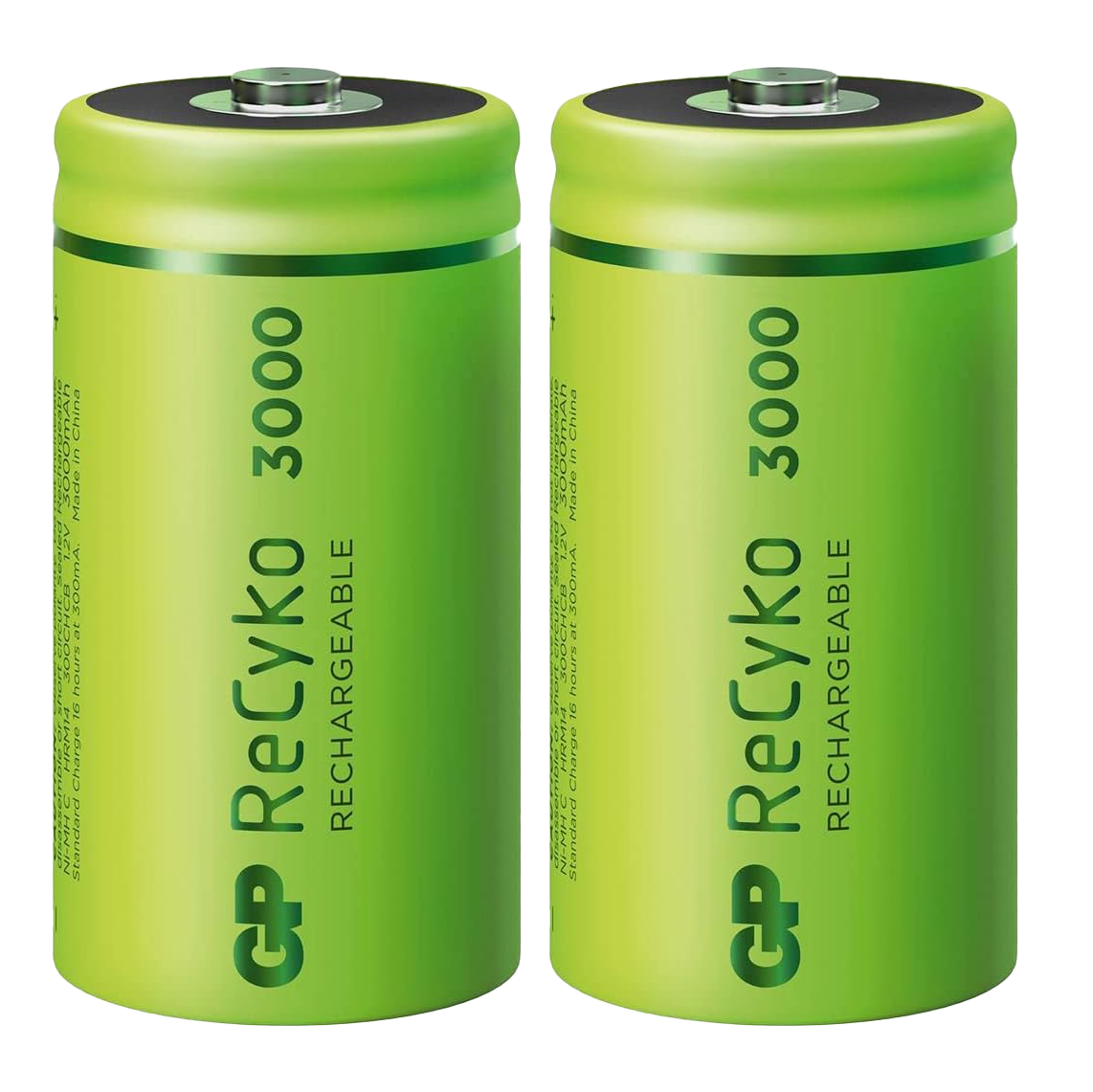 GP Rechargeable Battery ReCyko D, 3000mAh ถ่านชาร์จ (1แพ็ค/2ก้อน) ของแท้