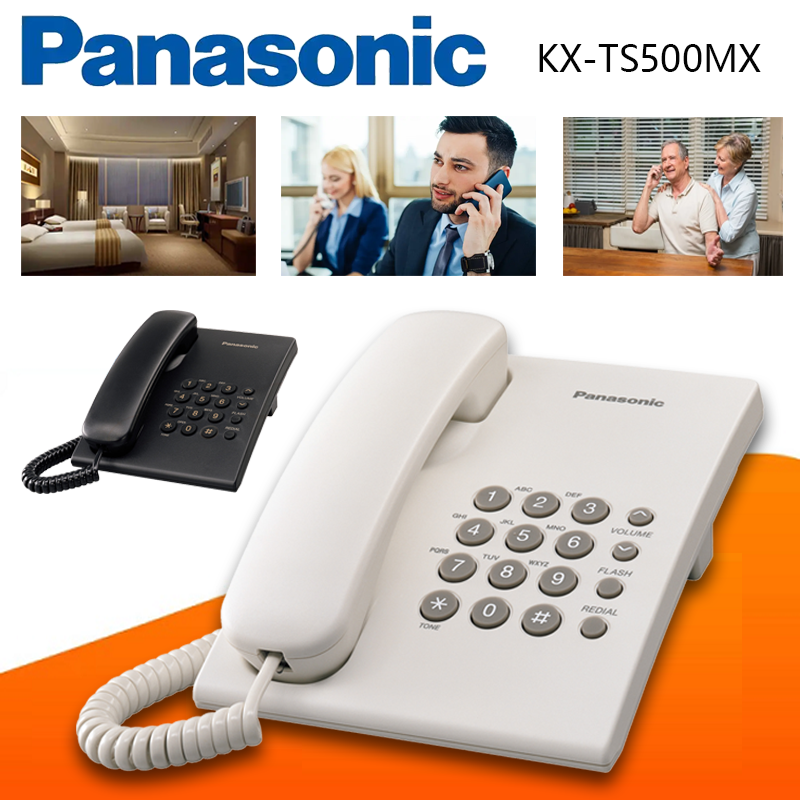Panasonic Kx-Ts500Mx White/Black Single Line Telephone (Single Line ...