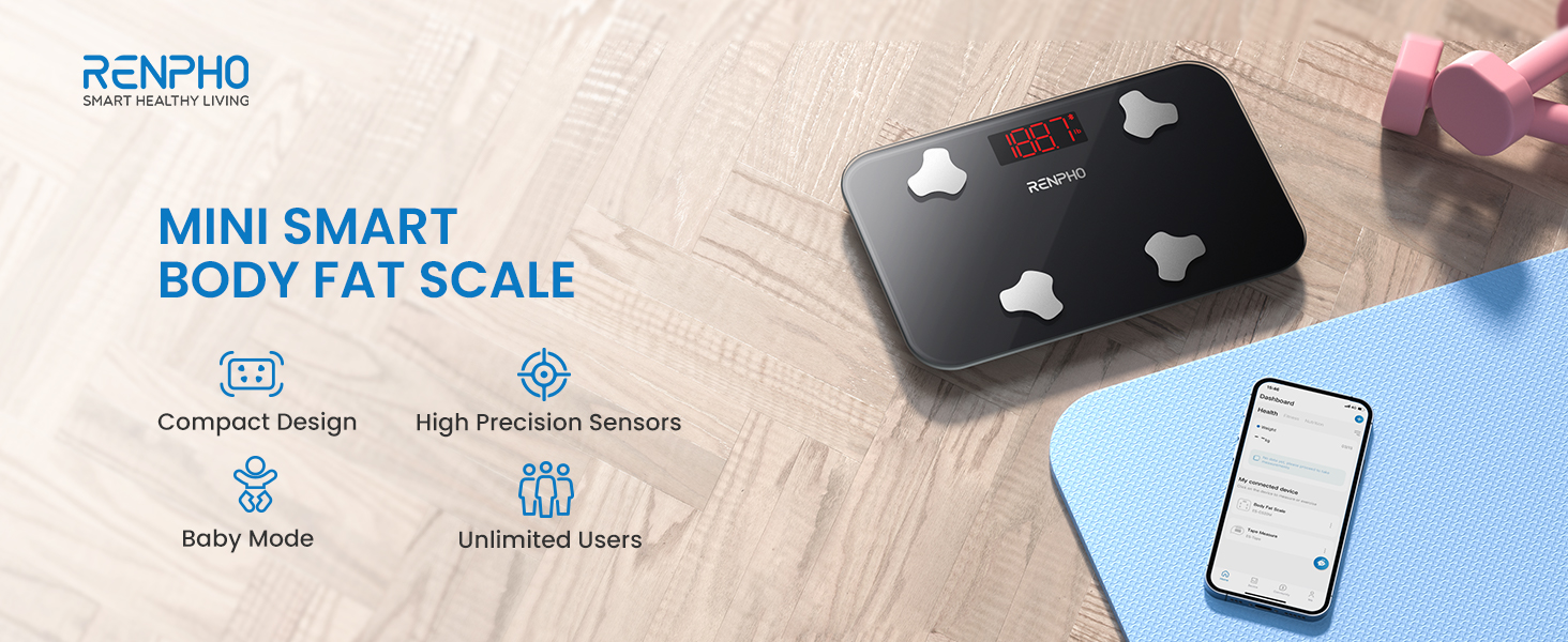 Renpho R-A009 ELIS GO Mini Smart Body Fat Scale เครื่องชั่งน้ำหนักอัจฉริยะ ขนาดพกพา ของแท้ ...