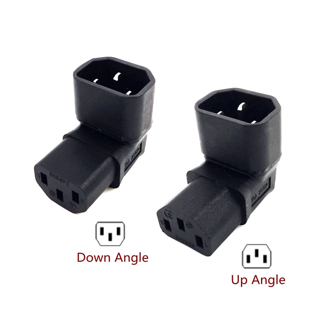 IEC60320 C13 Angle Converter Angle Extension Cable C13 to C14 PDU Angle Power Cables Male to ...