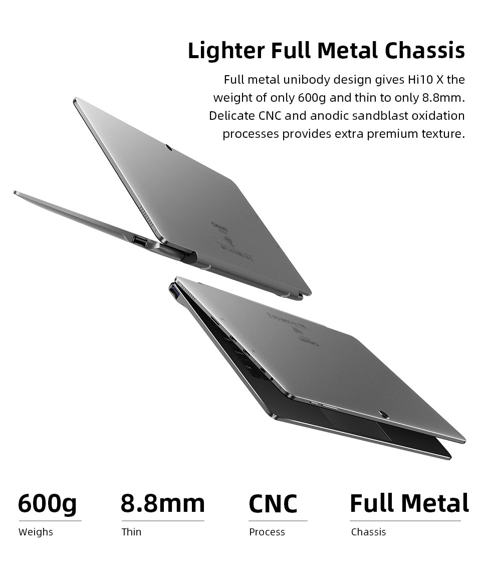 CHUWI Hi10 X 10.1 Inch FHD Screen Intel Celeron Quad Core 6GB RAM 128GB ROM Windows Tablets Dual ...