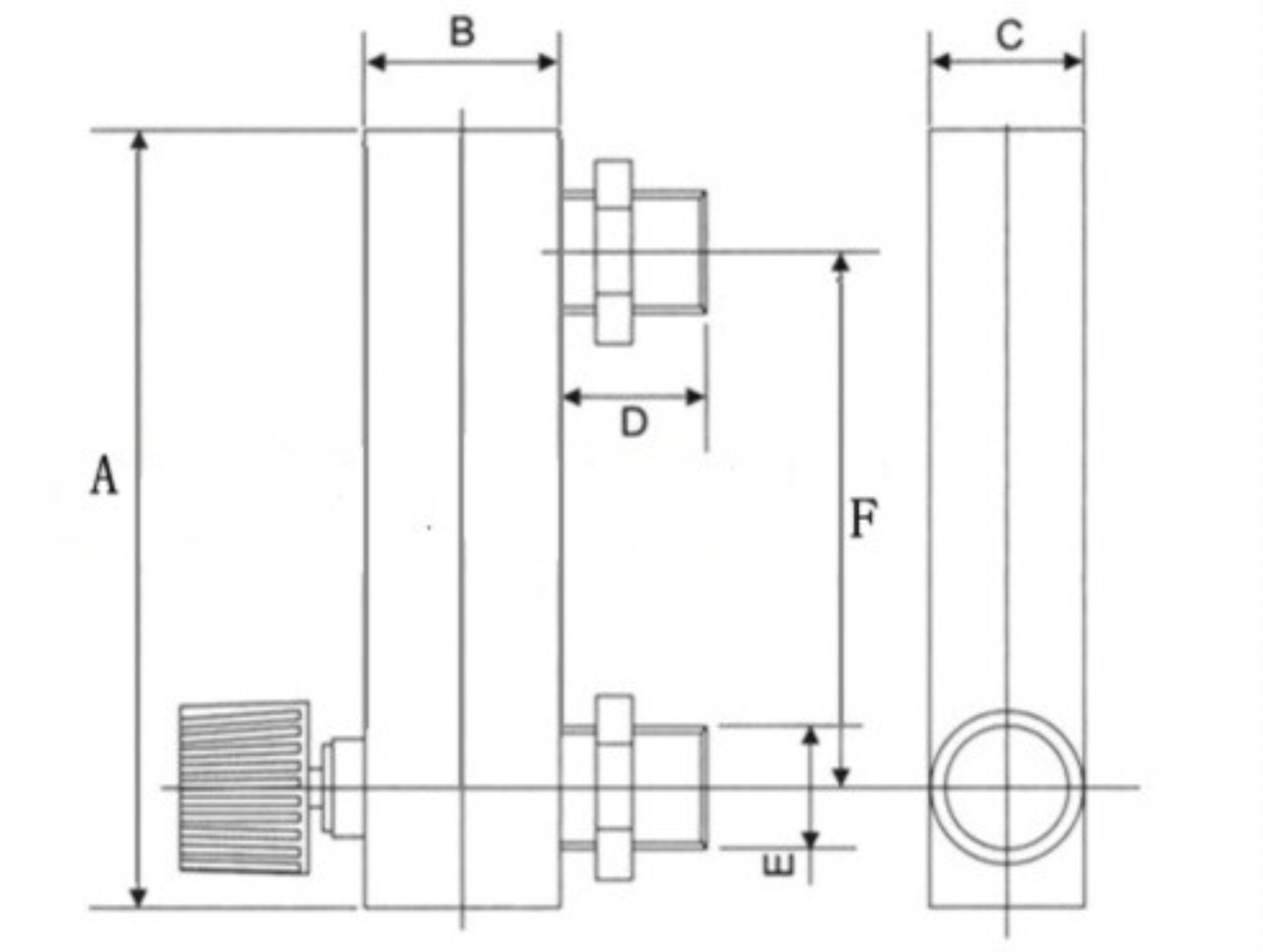 LZM-6T 10-100LPM/20-200SCFH panel type acrylic flowmeter(flow meter ...