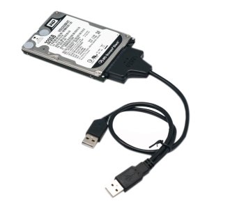สายแปลง USB 2.0 to SATA Serial ATA 22P Adapter Cable พร้อมกล่องใส่ฮาร์ด ...